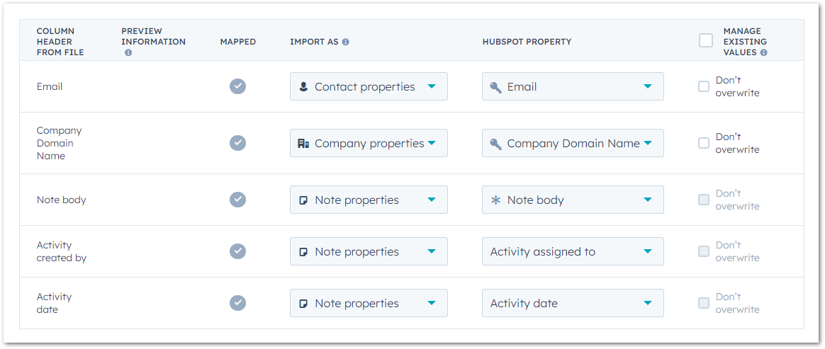 Importing notes from one HubSpot portal and to another